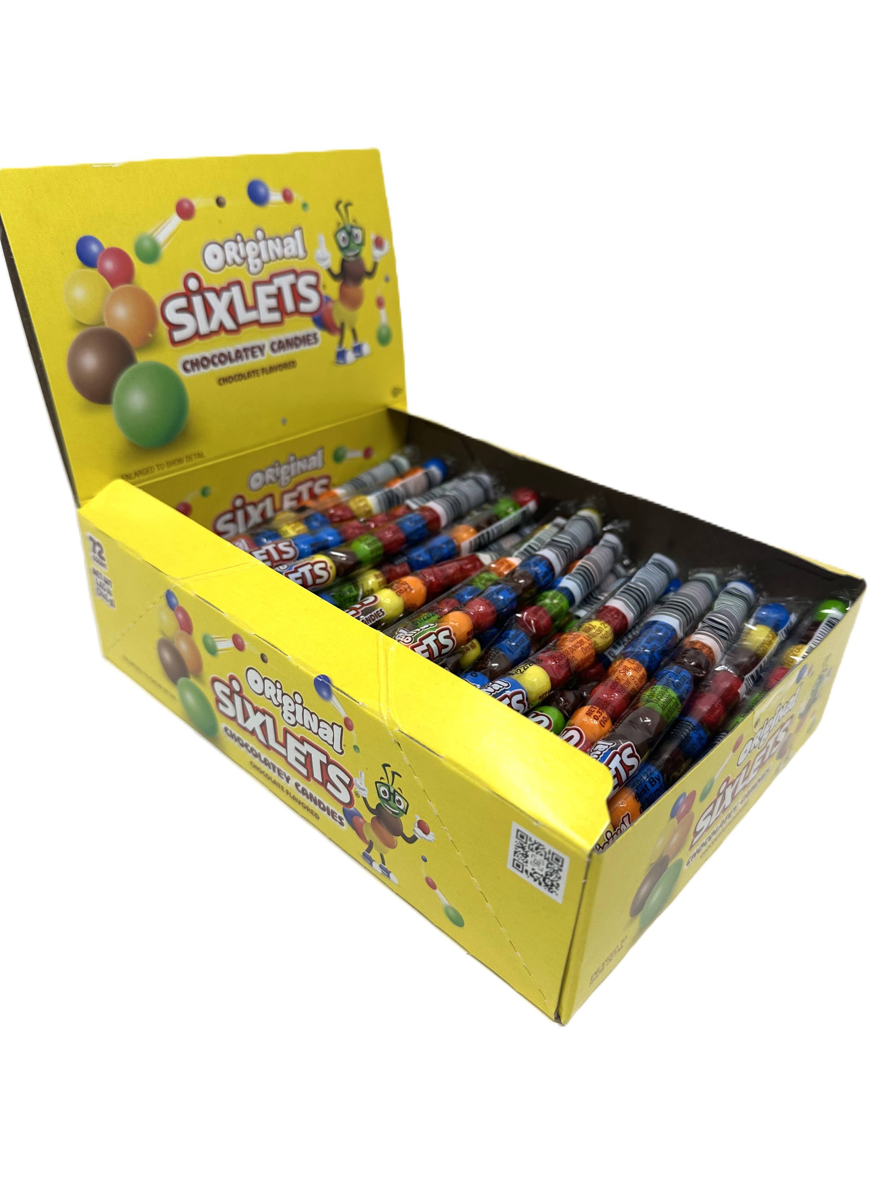 Original Sixlets Chocolatey Candies .37oz (12ct Tube) | Candy Fun 101